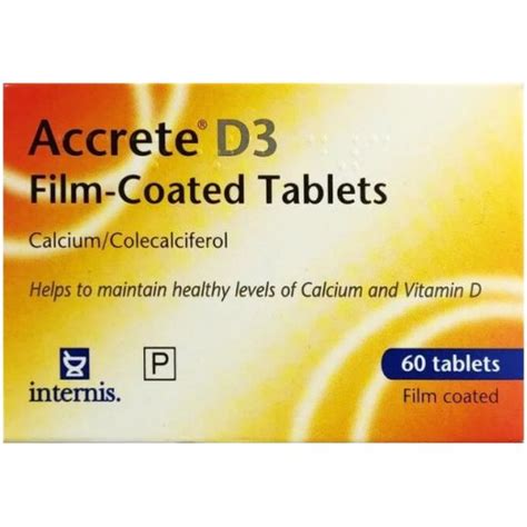 Accrete D3 1500mg400iu Film Coated Tablets 60s Immune System