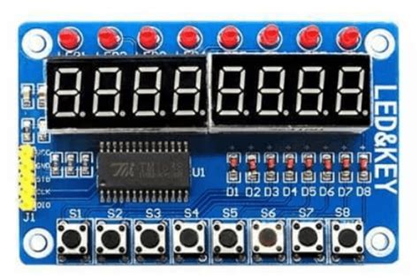 tm1638 module key display for avr arduino new 8 bit digital led tube 8
