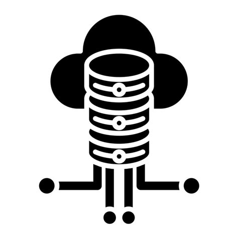 Cloud Storage Glyph Icon 15086505 Vector Art At Vecteezy
