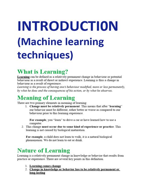 Introducti0n Mlt Pdf Machine Learning Statistical Classification