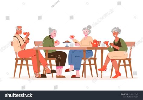 157 Group Older People Talking Stock Vectors And Vector Art Shutterstock