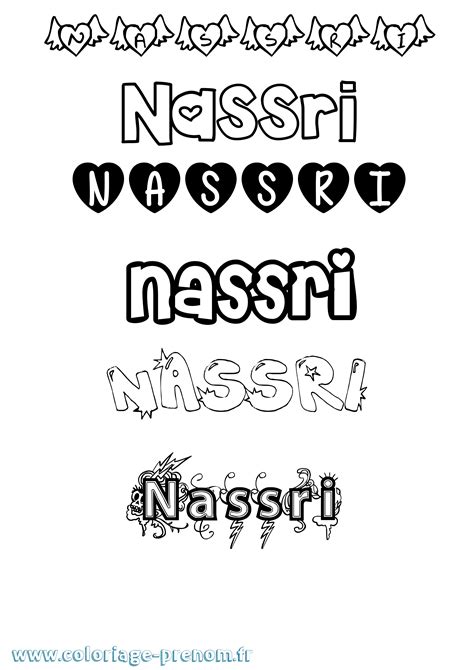 Coloriage Du Prénom Nassri à Imprimer Ou Télécharger Facilement