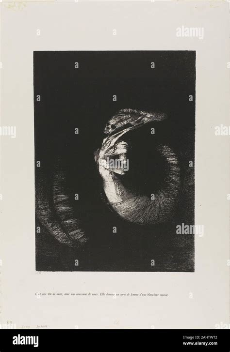 Odilon Redon It Is A Skull Wreathed In Roses 1888 France