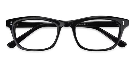 Leaf Rectangle Black Frames Glasses Abbe Glasses