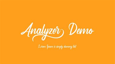 Analyzer Demo Font Download Free For Desktop And Webfont