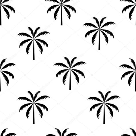 Palm Tree Seamless Pattern Vector Illustration — Stock Vector