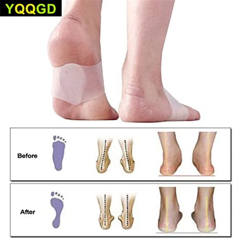 발바닥 근막염 아치 지원 랩 하이 아치 지원 젤 발바닥 근막염용 발 뒤꿈치 박차 1 쌍교정기 및 지지대