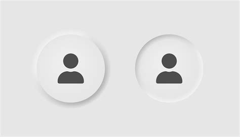 premium vector user icon in neumorphism style icons for business white ui ux profile symbol