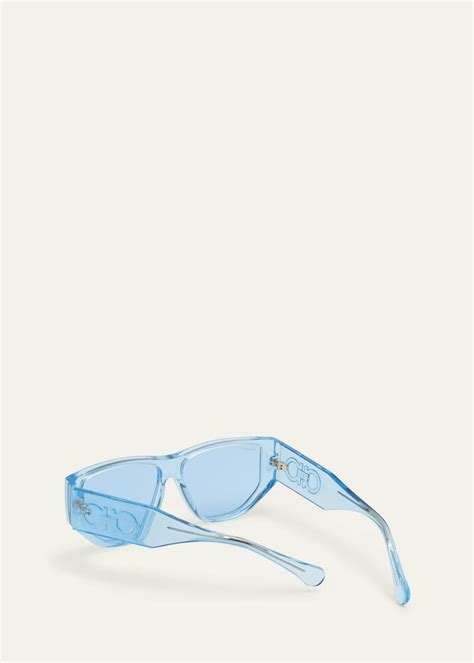 Ferragamo Monochrome Rectangle Plastic Sunglasses Bergdorf Goodman