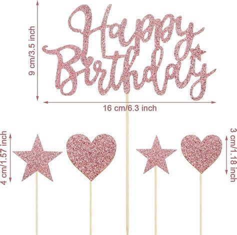 Buy Happy Birthday Cake Topper Kit With Love And Stars Cake Topper