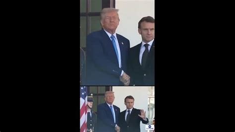 Trump Macron Awkward Handshake Goes Viral Daily Telegraph