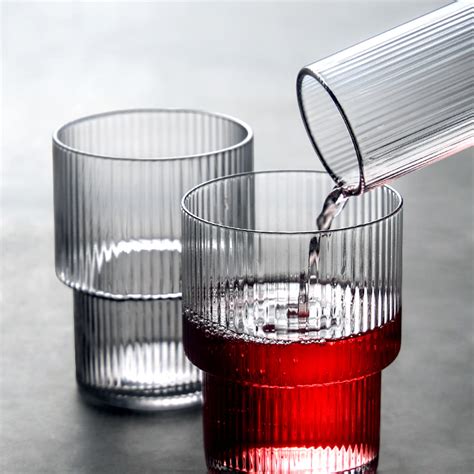 4 Pcs1pcs Ripple Water Glasswhisky Glass Cockta Grandado