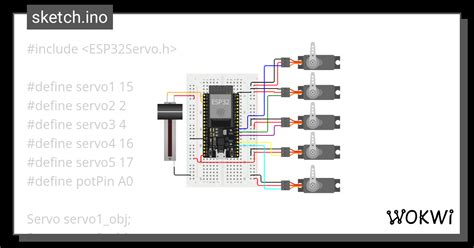 Kontrol Motor Servo Robotika Wokwi Esp32 Stm32 Arduino Simulator