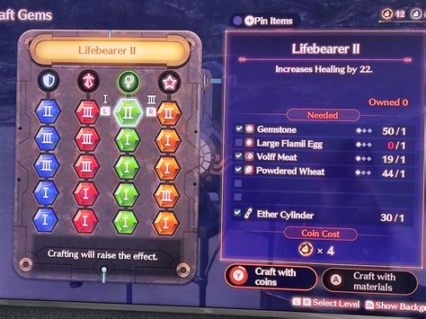 Bug Cannot Craft Lifebearer 2 Gem Rxenobladechronicles