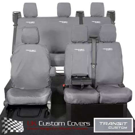 Ford Transit Custom Crew Cab 2022 Front And Rear Seat Covers And Logo