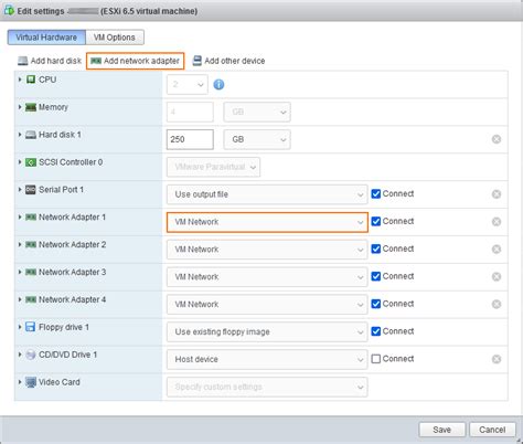 How To Add Or Remove Network Interfaces On A Virtual Firewall On The VMware Hypervisor