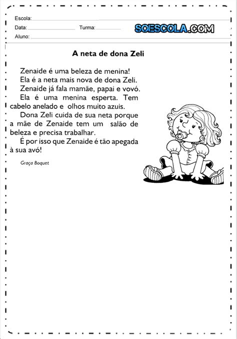 Pequenos Textos Para Alfabetiza O Textos Curtos Para Leitura