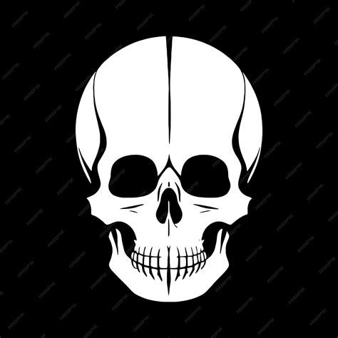 Premium Vector Skull Bones Skeleton Logo Simple Black Tattoo