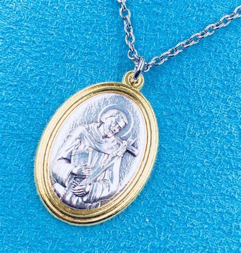 Large St Francis Necklacest Francis Medalst Francis Of Assisi