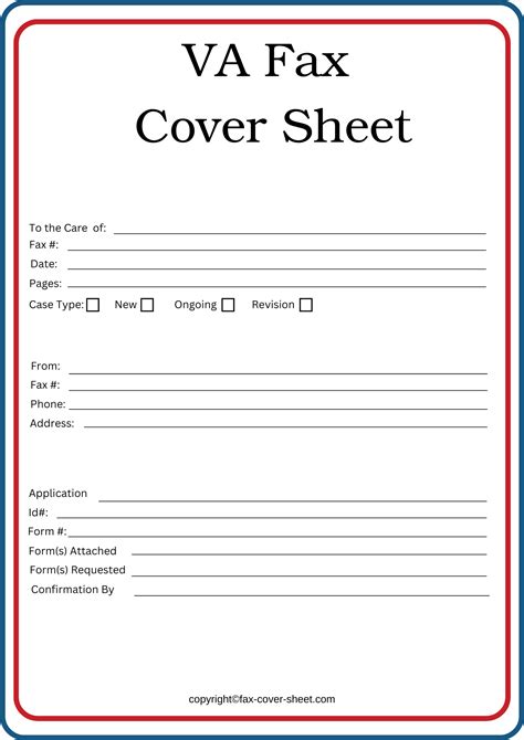 Va Claims Intake Center Fax Cover Sheet Fax Cover Sheet Template