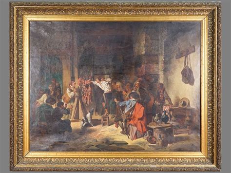 Картина в раме Неизвестный художник Копия с картины И Матейсена «Школа воров 1852 год