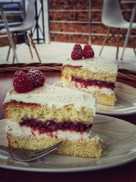 Beautiful And Amazing Cakes With Raspberry Stock Image Image Of