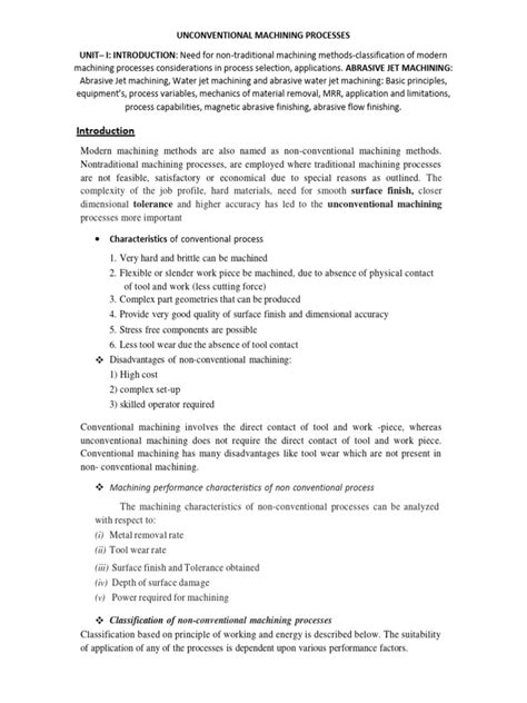 Unconventional Machining Processes Pdf Grinding Abrasive Cutting Machining