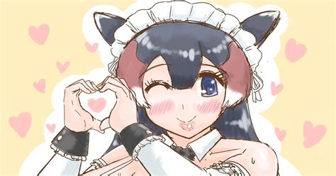 ヤマバクけものフレンズ もちもちメイドヤマバクちゃん ぽぽるのイラスト Pixiv