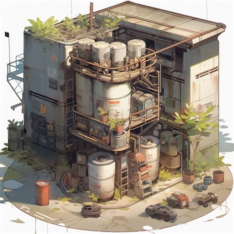 premium photo isometric rust factory
