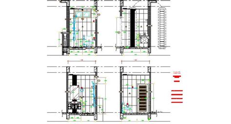 House Toilet And Bathroom Section Plan And Installation Drawing
