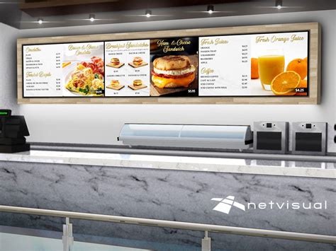 Digital Menu Boards By Netvisual Digital Menu Boards Digital Menu