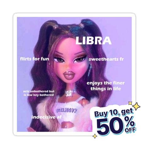 Libra Bratz Astrology Sticker For Sale By Ematzzz In 2024 Libra