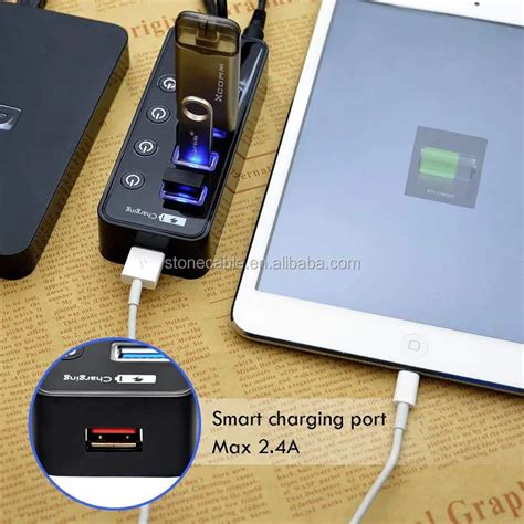 Usb 30 허브 4 포트 4 포트 4 포트 Usb 30 5 Gbps Superspeed 허브 On Off 전원 스위치