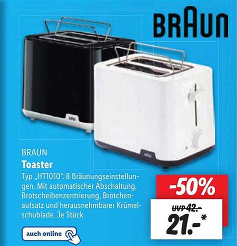Braun Toaster Angebot Bei Lidl 1prospekte De