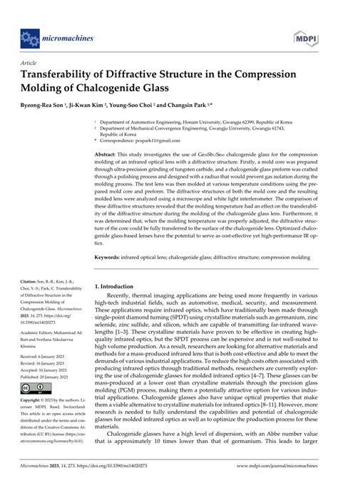 Pdf Transferability Of Diffractive Structure In The Compression