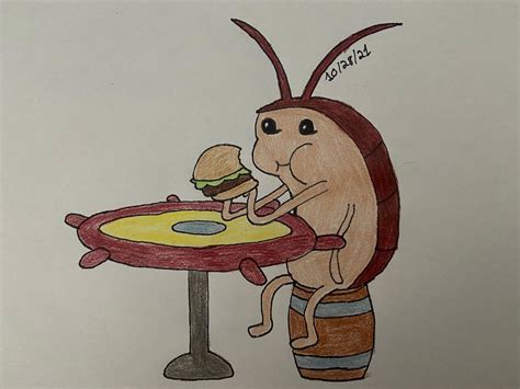 Cockroach Eating A Krabby Patty By Oswaldluvr411 On Deviantart