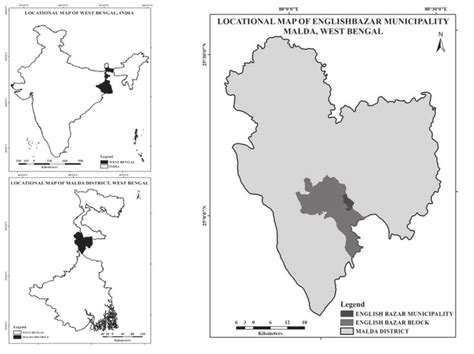 1 Location Map Of English Bazar Municipality Malda India Ward No
