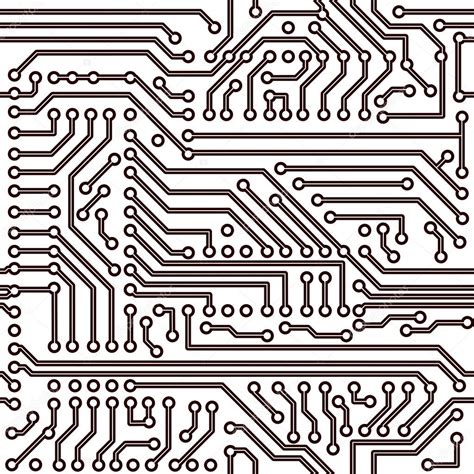 Vector Seamless Circuit Board Pattern — Stock Vector © Germina 9557580