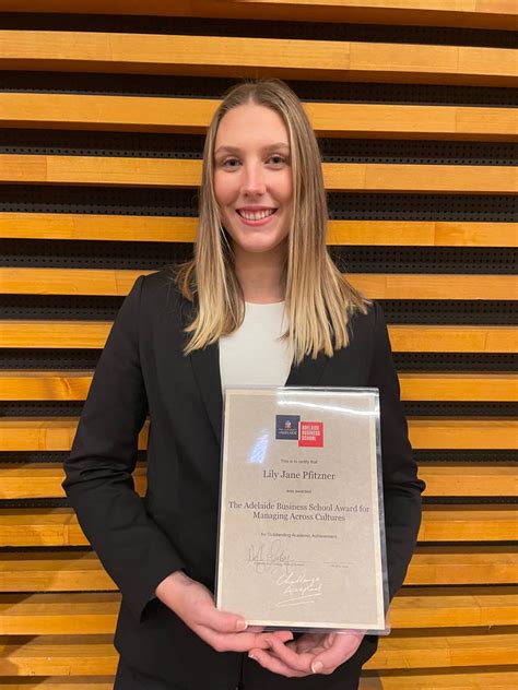 Lily Pfitzner On Linkedin Last Night I Attended The Adelaide Business School Prize And Awards…