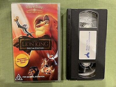 THE LION KING Special Edition Disney VHS Video Collectable Rare 8 41