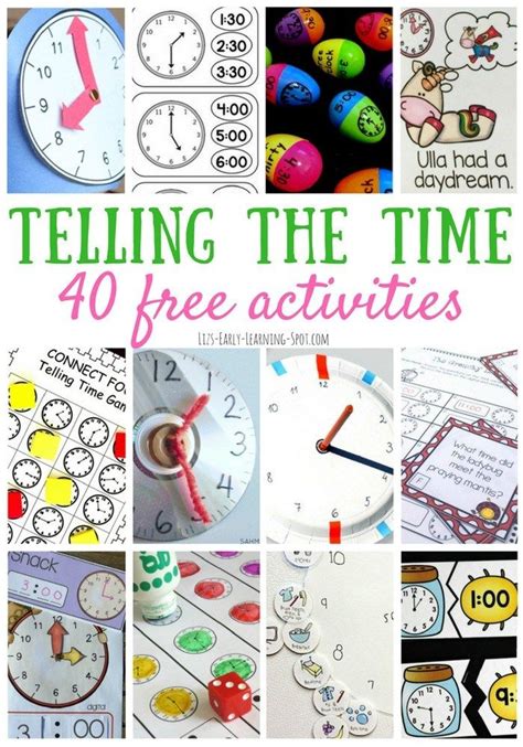 40 Telling The Time Activities Lizs Early Learning Spot Telling