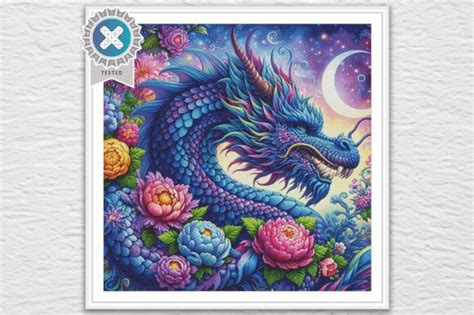Purple Dragon Cross Stitch Pattern Pdf Graphic By Crossstitchhub