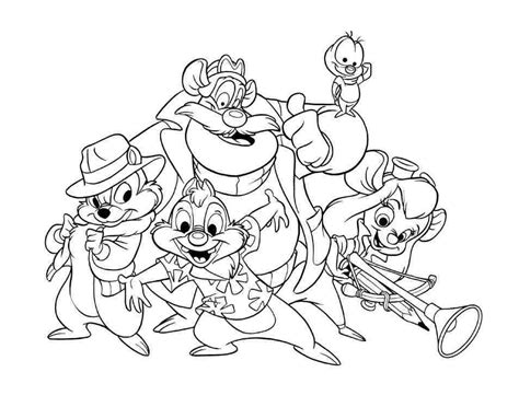 Tô Màu Chip Và Dale Tranh Tô Màu Cho Bé
