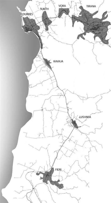 Schematic Diagram With Settlements In Albania Showing The Double