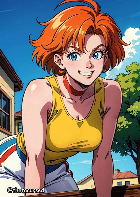 A Woman In A Yellow Tank Top Leaning On A Rail