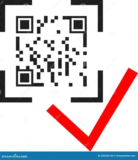 Qr代码已通过访问检查 向量例证 插画 包括有 获取 输入 信息 阿帕卢萨马 任命的 数据 236782104