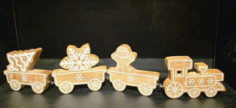 27 Wooden Gingerbread Train Set The Crafty Decorator