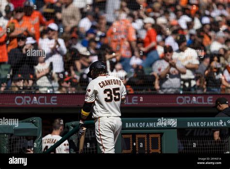 San Francisco Giants Brandon Crawford Walks Back To The Dugout After