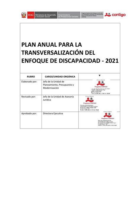 Pdf Plan Anual Para La TransversalizaciÓn Del Enfoque De Dokumentips