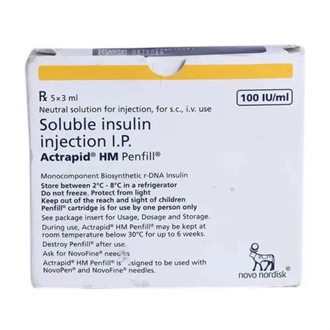 Actrapid Hm 100iu At ₹ 405 Piece Insulin Injection In Nagpur Id 26309978448